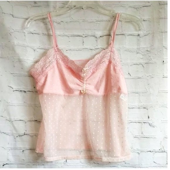 vassarette | Intimates & Sleepwear | Vassarette Pink Sheer Polkadot ...